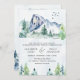 Rustic Mountain Pine Trees Forest QR Code Wedding Invitation | Zazzle