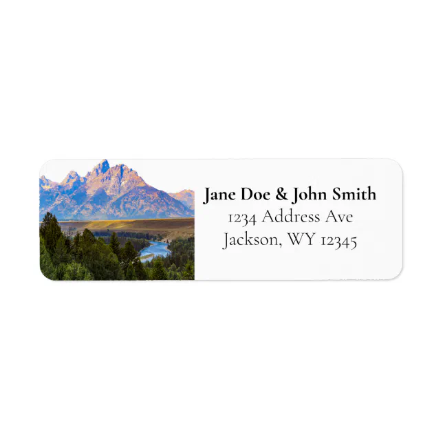 Rustic Mountain Return Address Labels | Zazzle