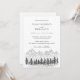 Rustic Mountain Sketch Woodland Pine Wedding Invitation | Zazzle