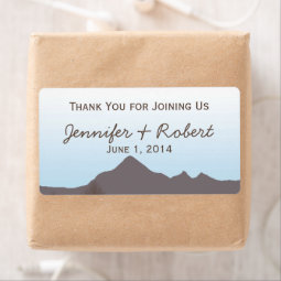 Rustic Mountain Watercolor Water Bottle Label | Zazzle