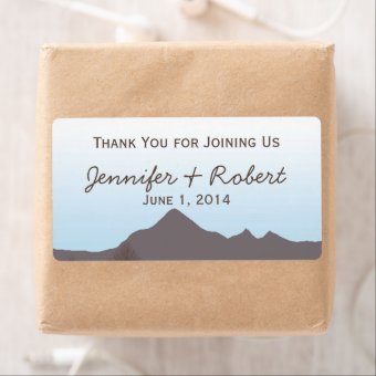 Rustic Mountain Watercolor Water Bottle Label | Zazzle