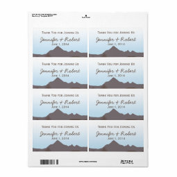 Rustic Mountain Watercolor Water Bottle Label | Zazzle