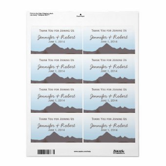 Rustic Mountain Watercolor Water Bottle Label | Zazzle