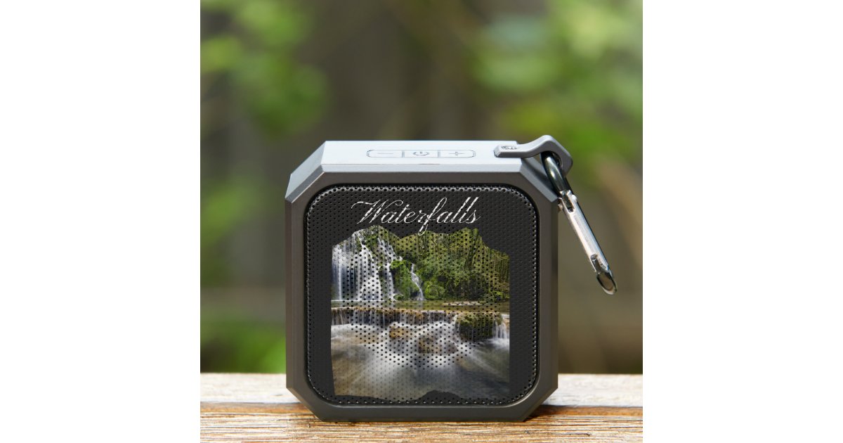 Rustic Mountain Waterfalls Bluetooth Speaker | Zazzle