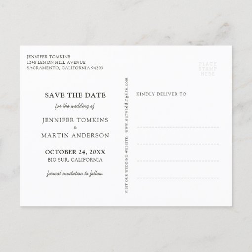 Rustic Mountain Wedding Save The Date Postcard | Zazzle