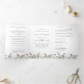 Rustic Mountain Wildflower | Boho Wedding Tri-Fold Invitation | Zazzle