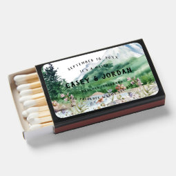 Rustic Mountain Wildflower | Wedding Favor Matchboxes | Zazzle