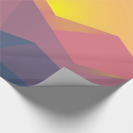 Rustic Mountains Geometric Minimalist Wrapping Paper | Zazzle