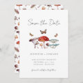 Rustic Mushroom Moth Wedding Save The Date | Zazzle