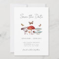 Rustic Mushroom Moth Wedding Save The Date | Zazzle