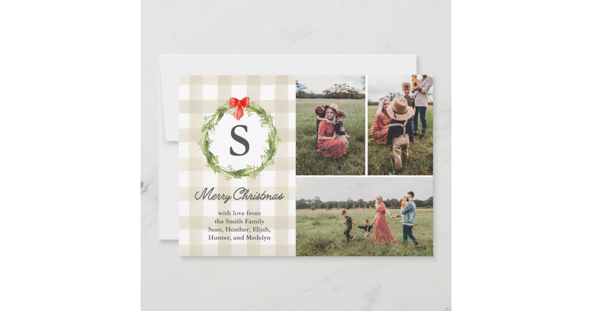 Rustic, Natural Christmas Photo Card | Zazzle