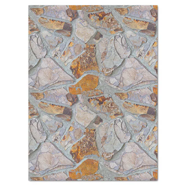 Rustic Natural Stone Pattern Print 2 Tissue Paper | Zazzle