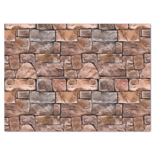 Rustic Natural Stone Wall Pattern Print Tissue Paper | Zazzle.com