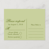 Rustic Nature RSVP Invitation Postcard | Zazzle