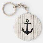 Custom nautical anchor keychain for boat captain | Zazzle.com