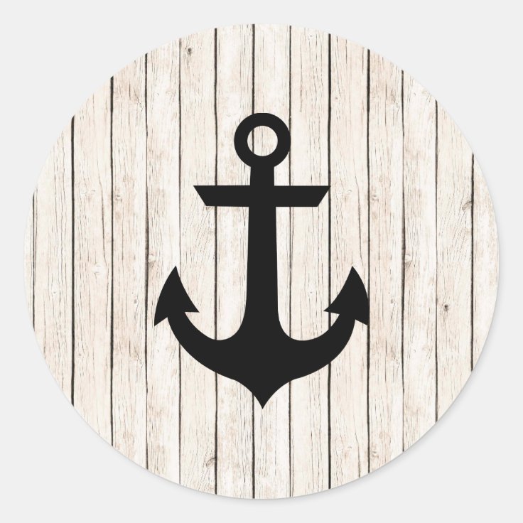 Rustic Nautical Anchor Sticker | Zazzle
