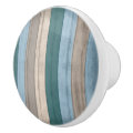 Rustic Nautical Beach Wood Stripes Ceramic Knob | Zazzle