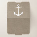 Rustic Nautical Theme & Faux Burlap File Folder | Zazzle