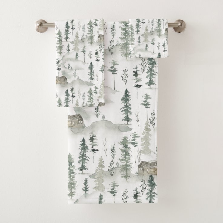 Rustic Neck of the Woods Cabin Bath Towel Set | Zazzle