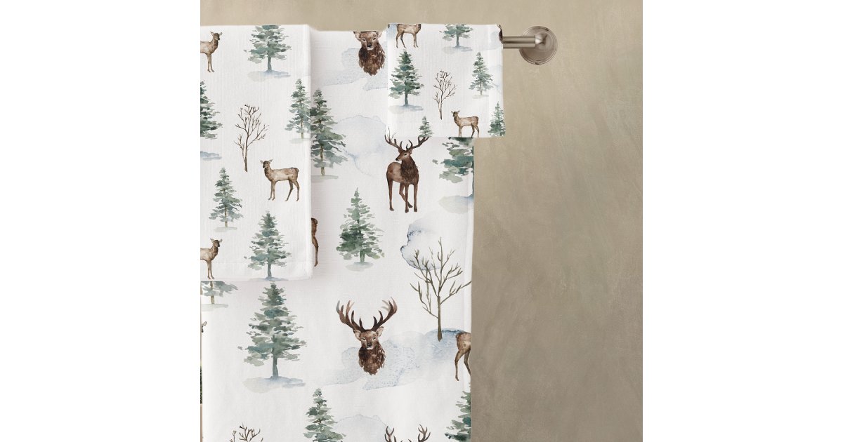 Rustic Neck of the Woods Forest Bath Towel Set | Zazzle