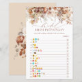 Rustic Neutral Boho Floral Emoji Pictionary Game | Zazzle