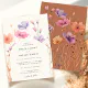 Rustic Neutral Boho Floral Mocha Mousse Wedding Invitation | Zazzle