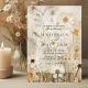 Rustic Neutral Boho Floral Wedding Invitation | Zazzle