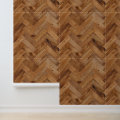 Rustic Oak Herringbone Wallpaper | Zazzle