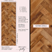 Rustic Oak Herringbone Wallpaper | Zazzle