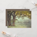 Rustic Oak Tree Romantic Wedding Invitation | Zazzle