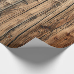 Rustic oak wood wrapping paper | Zazzle