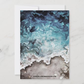 Rustic Ocean Monogram Wedding Invitation | Zazzle