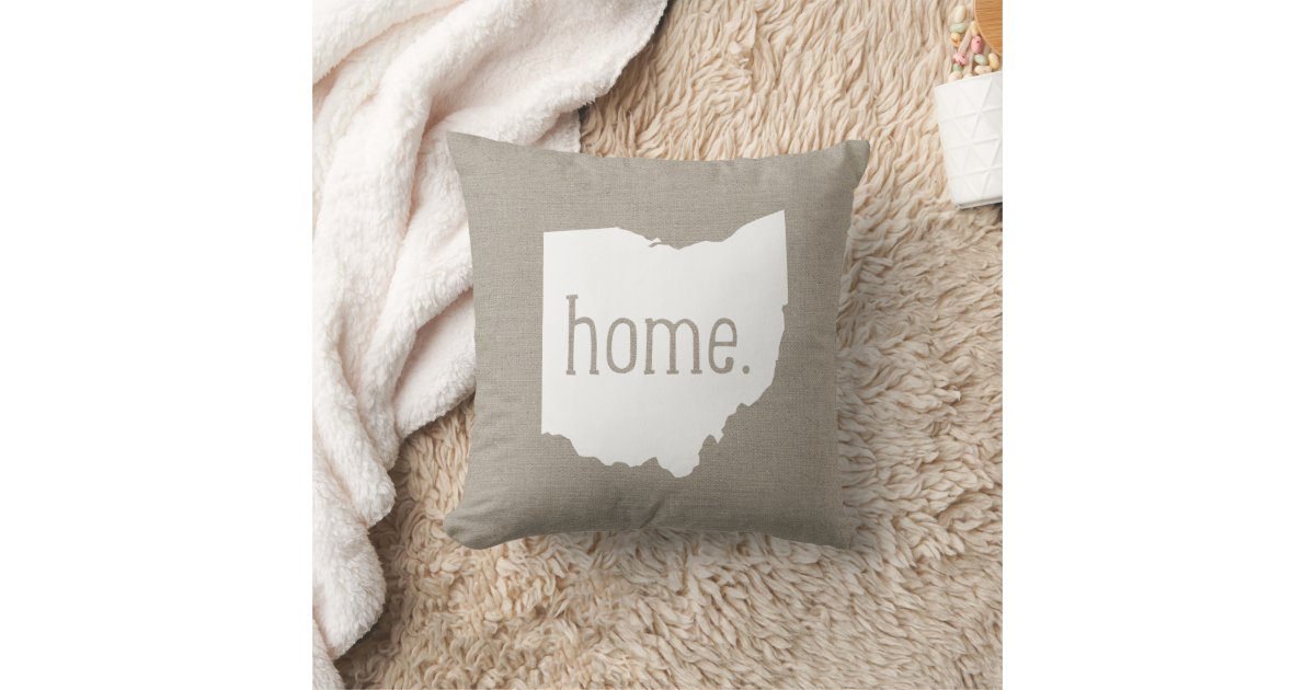 Rustic Ohio Home State Throw Pillow | Zazzle