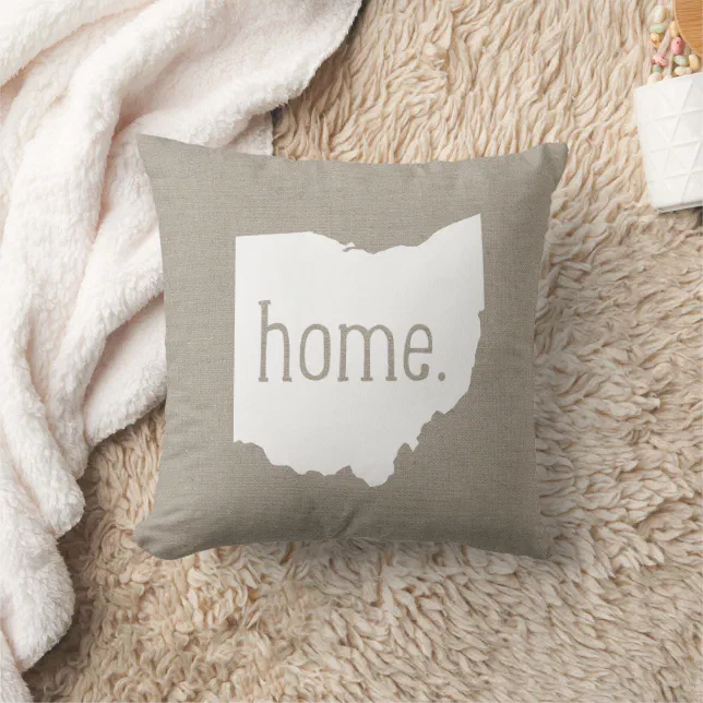 Rustic Ohio Home State Throw Pillow | Zazzle