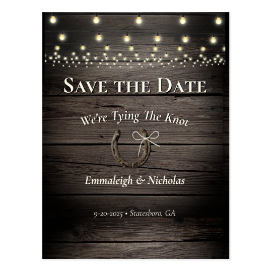 Rustic Old Barn Wood Save the Date Postcard | Zazzle.com