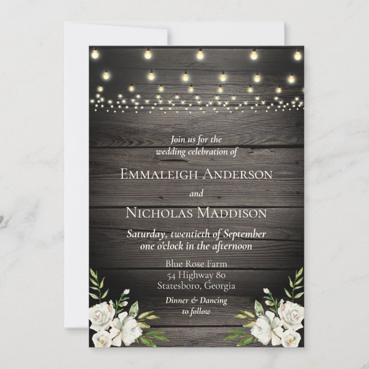 Rustic Old Barn Wood Wedding Invitation | Zazzle