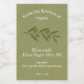 Rustic Olive Oil Bottle Label Sticker | Zazzle