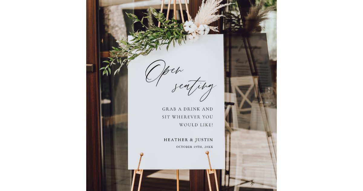 Rustic Open Seating Wedding Seating Sign | Zazzle