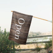 Rustic Open Sign House Flag | Zazzle