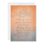 Rustic Orange and Grey Bohemian Wedding Invitation | Zazzle