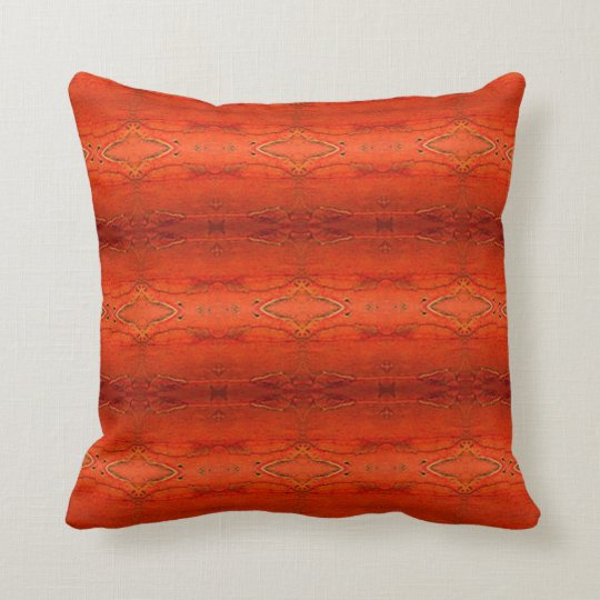 Rustic Orange Aztec Pattern Pillow | Zazzle.com