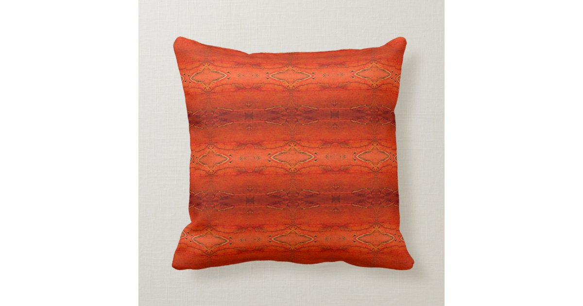 Rustic Orange Aztec Pattern Pillow | Zazzle.com