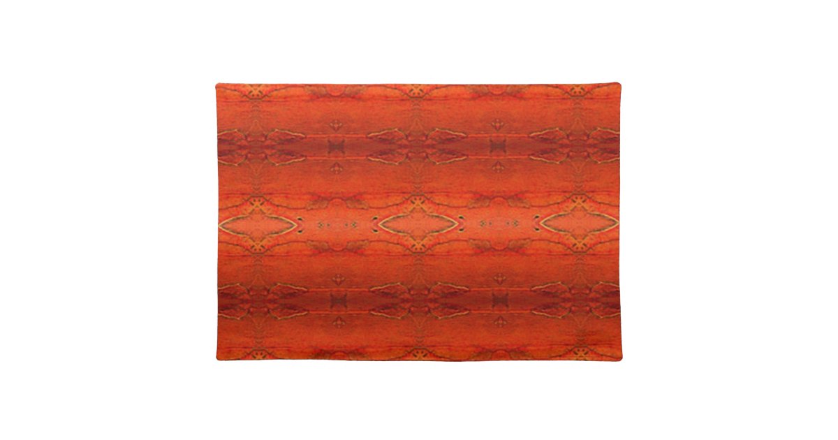 Rustic Orange Aztec Pattern Placemat | Zazzle