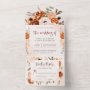Rustic Orange Boho | Watercolor Blush Wedding All In One Invitation ...