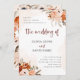 Rustic Orange Boho | Watercolor Wedding Invitation | Zazzle