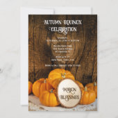 Rustic Orange Pumpkins Autumn Equinox Celebration Invitation | Zazzle