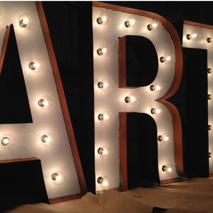 Rustic Painted Lighted Marquee Sign | Zazzle.com