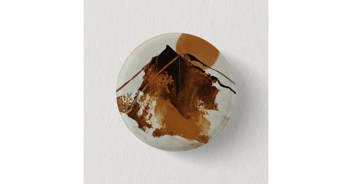 Rustic Painted Mountain Landscape Button | Zazzle