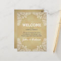 Rustic Paisley Welcome To Our Wedding Postcard | Zazzle