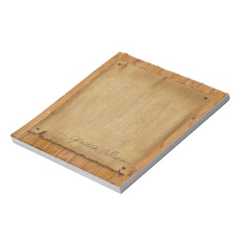 Rustic Parchment Notepad | Zazzle